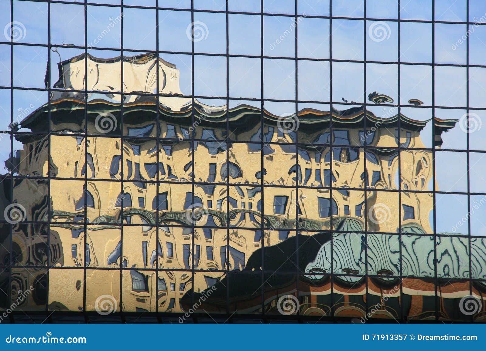 Building Reflection stock image. Image of distorted, perception - 71913357