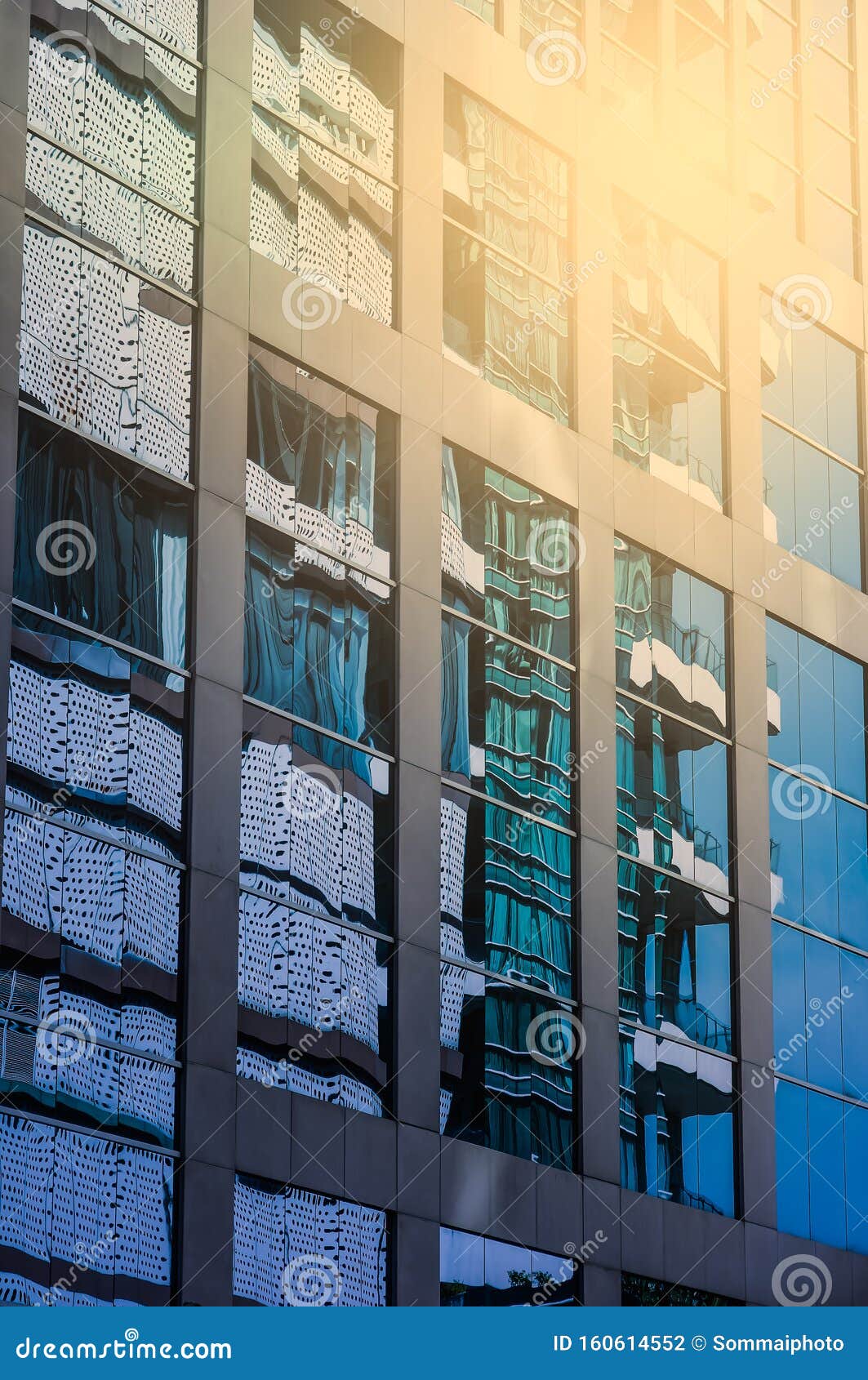 The Building Reflection Pattern Stock Photo - Image of city, glass ...