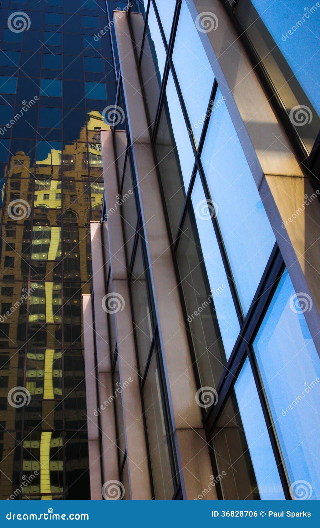 Building Reflection stock photo. Image of milwaukee, buildings - 36828706