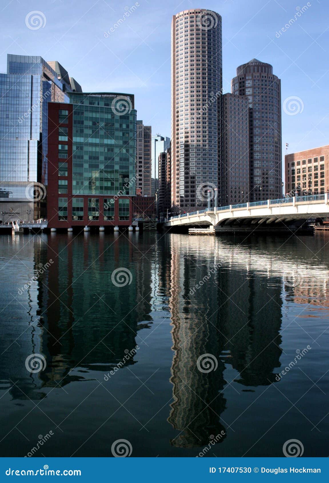 Building and Reflections in River Stock Photo - Image of round ...