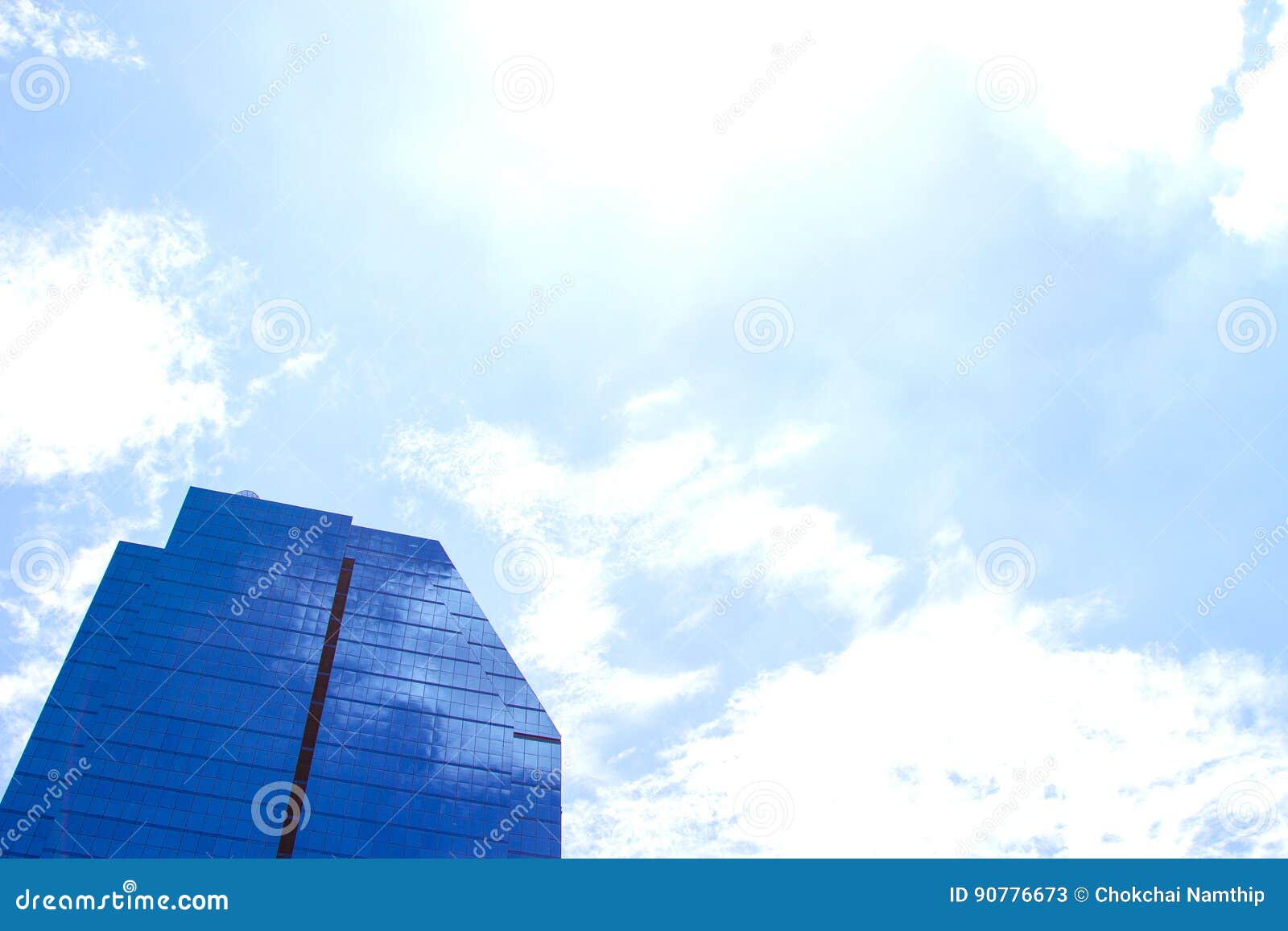 The Building Reflects with Blue Sky. Stock Image - Image of detail ...