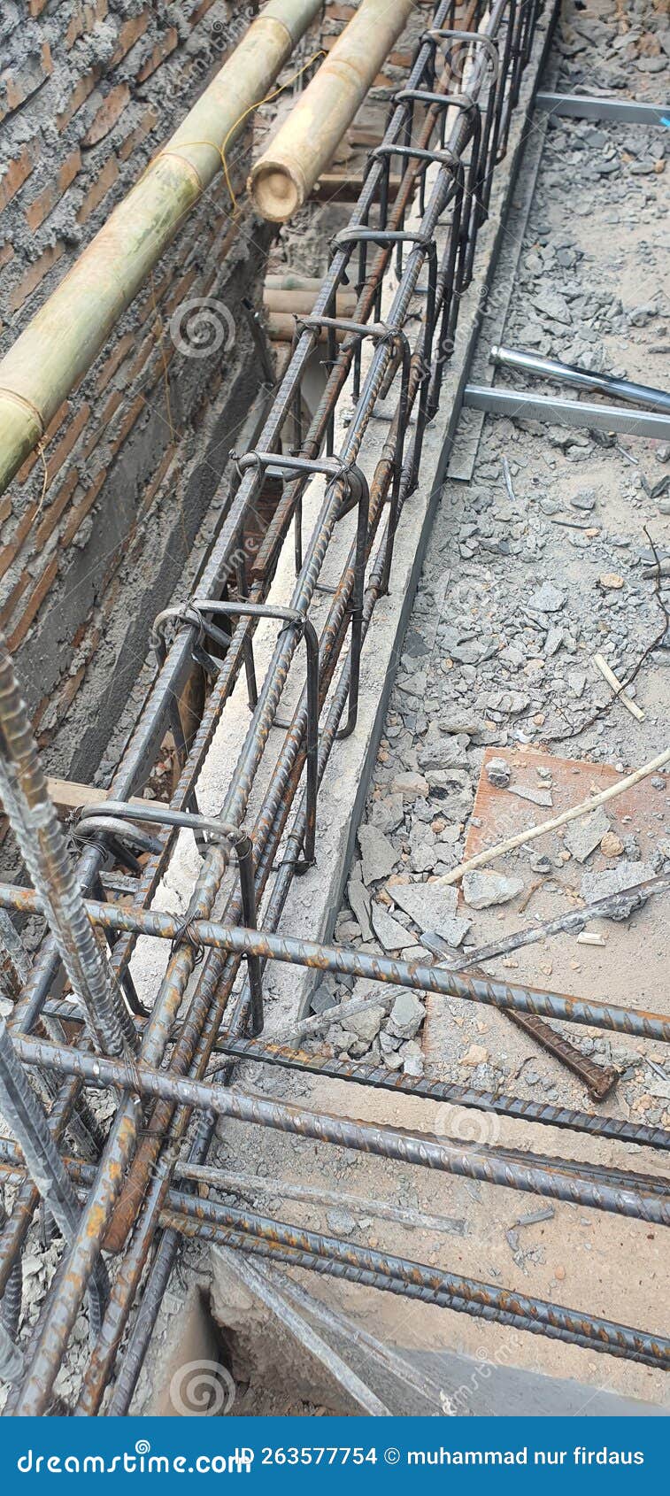 Building Reinforcement in a Project Renovation Stock Photo - Image of ...