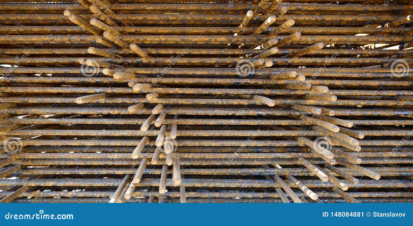 Building Reinforcement Rust Texture Stock Image - Image of foundations ...