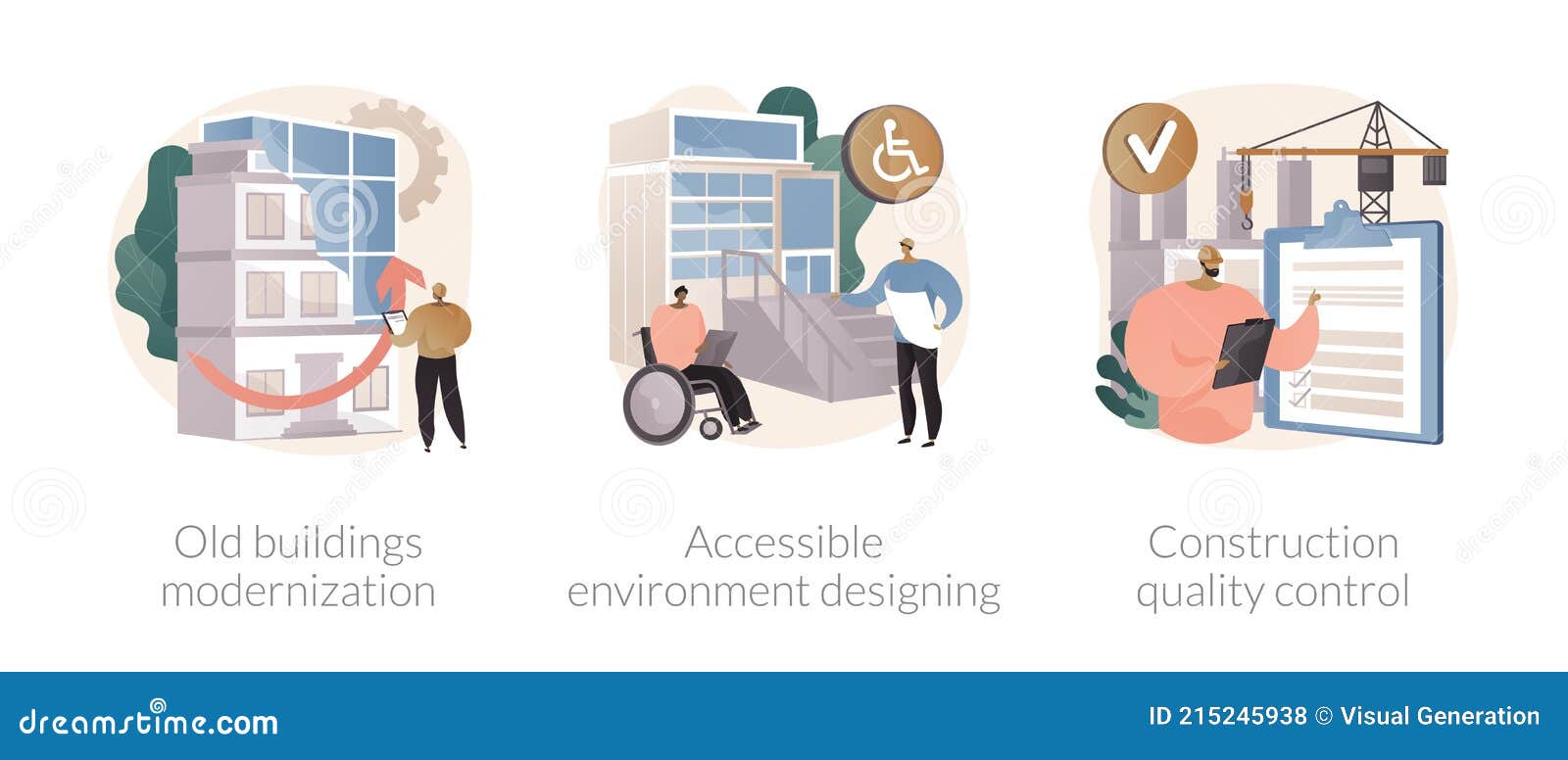 Building and Rennovation Abstract Concept Vector Illustrations. Stock ...