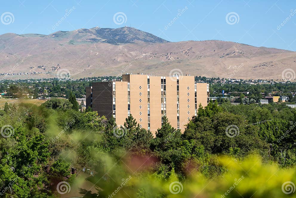 Building in Reno NV Surrounded by Trees and Greenery Stock Photo ...