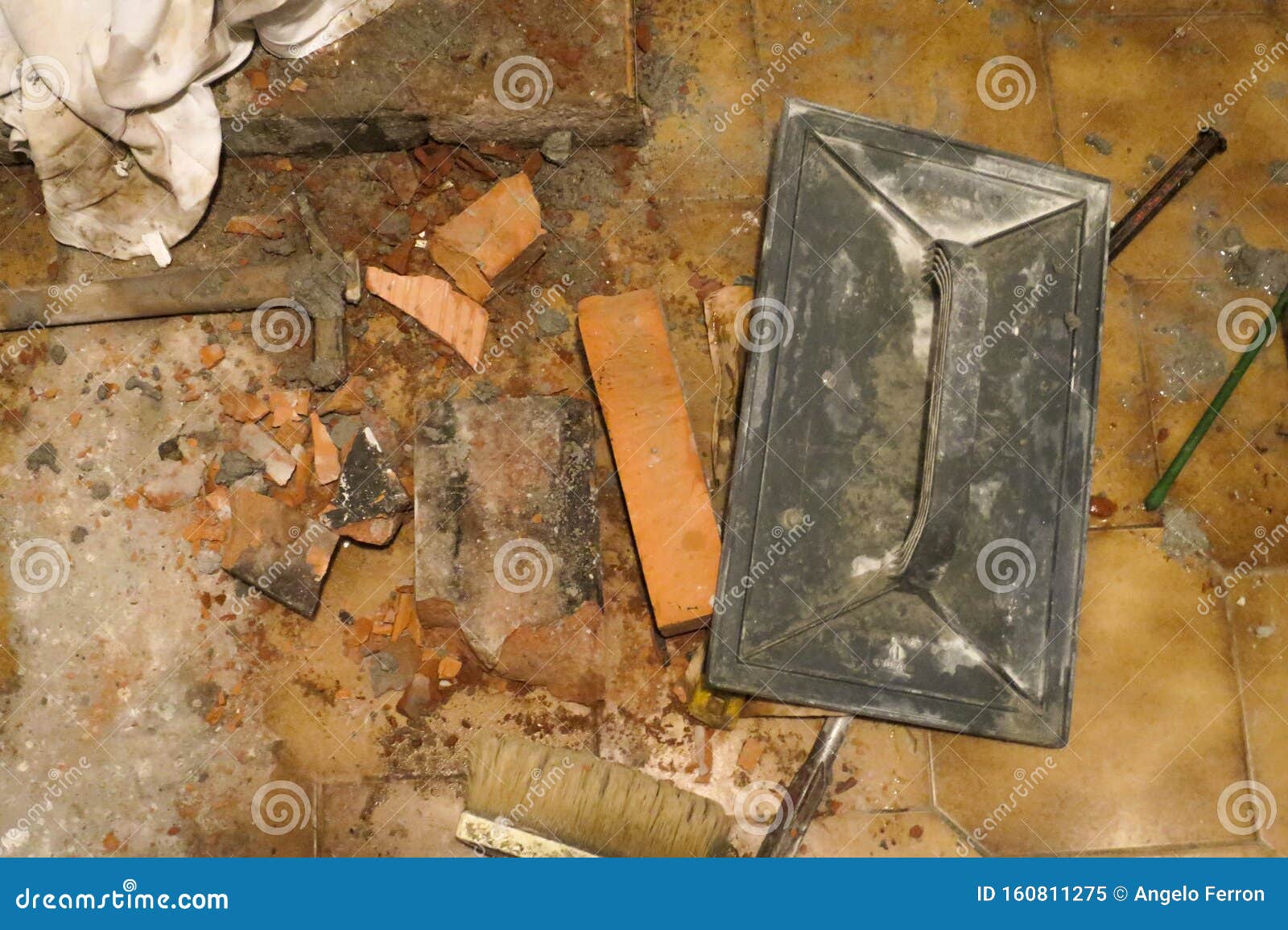 Building Renovation Mason Work Stock Image - Image of accessories ...