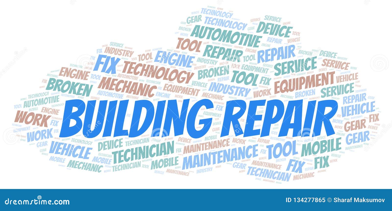 Building Repair word cloud stock illustration. Illustration of building ...