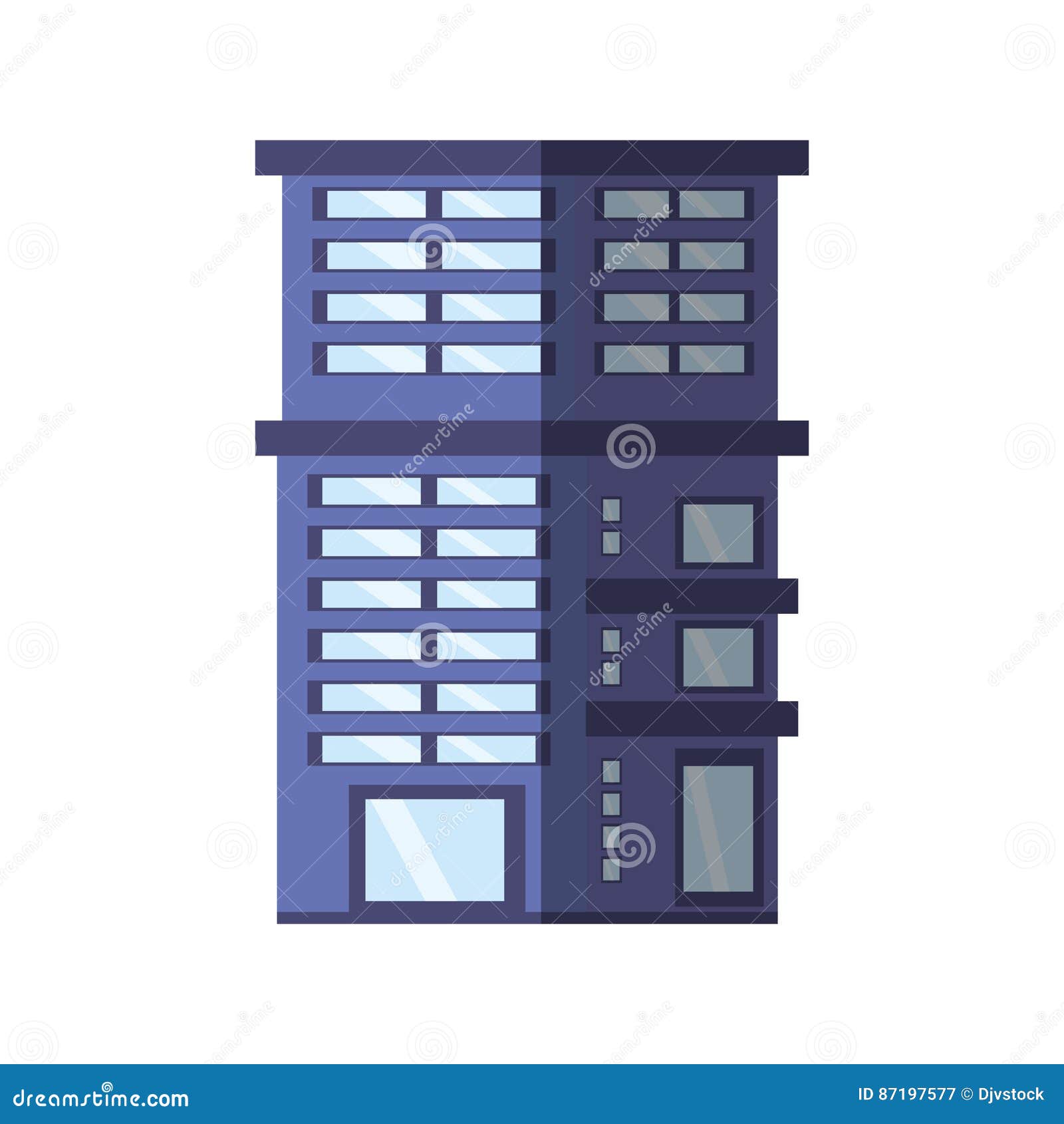 Building Residential Town Shadow Stock Illustration - Illustration of ...