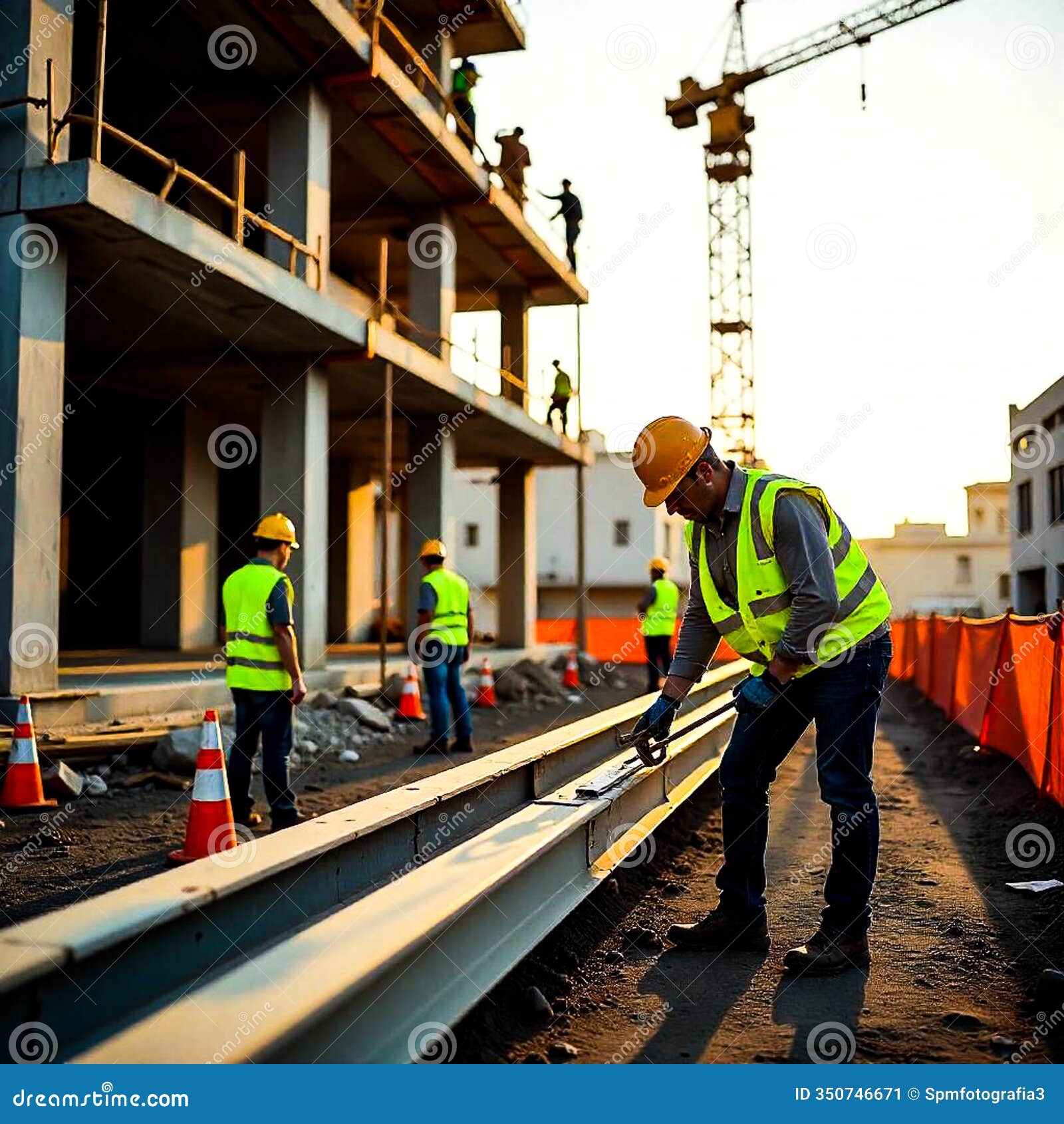 Building, Road and General Construction Works Stock Illustration ...