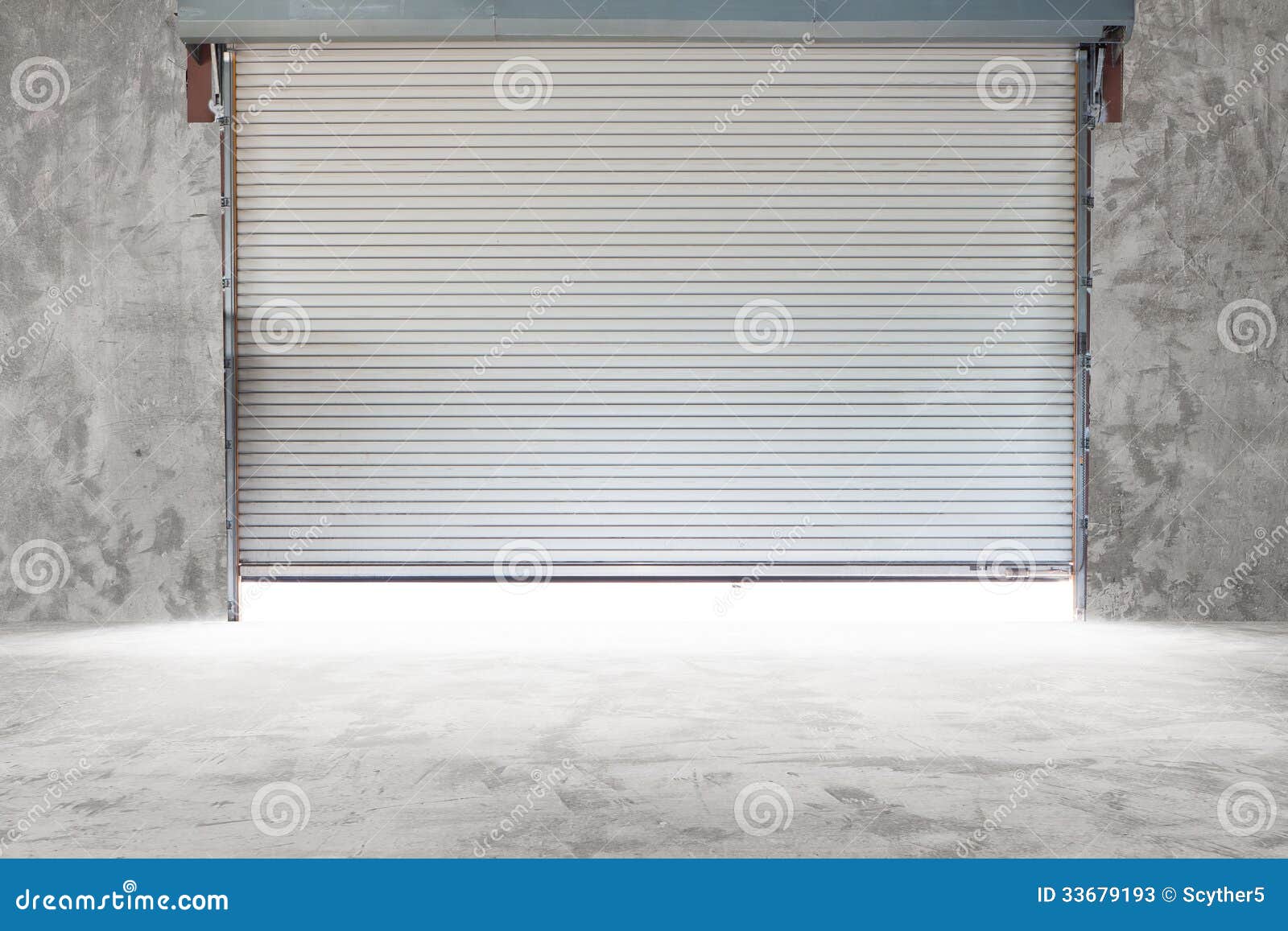 Building with Roller Shutter Door Stock Image - Image of background ...