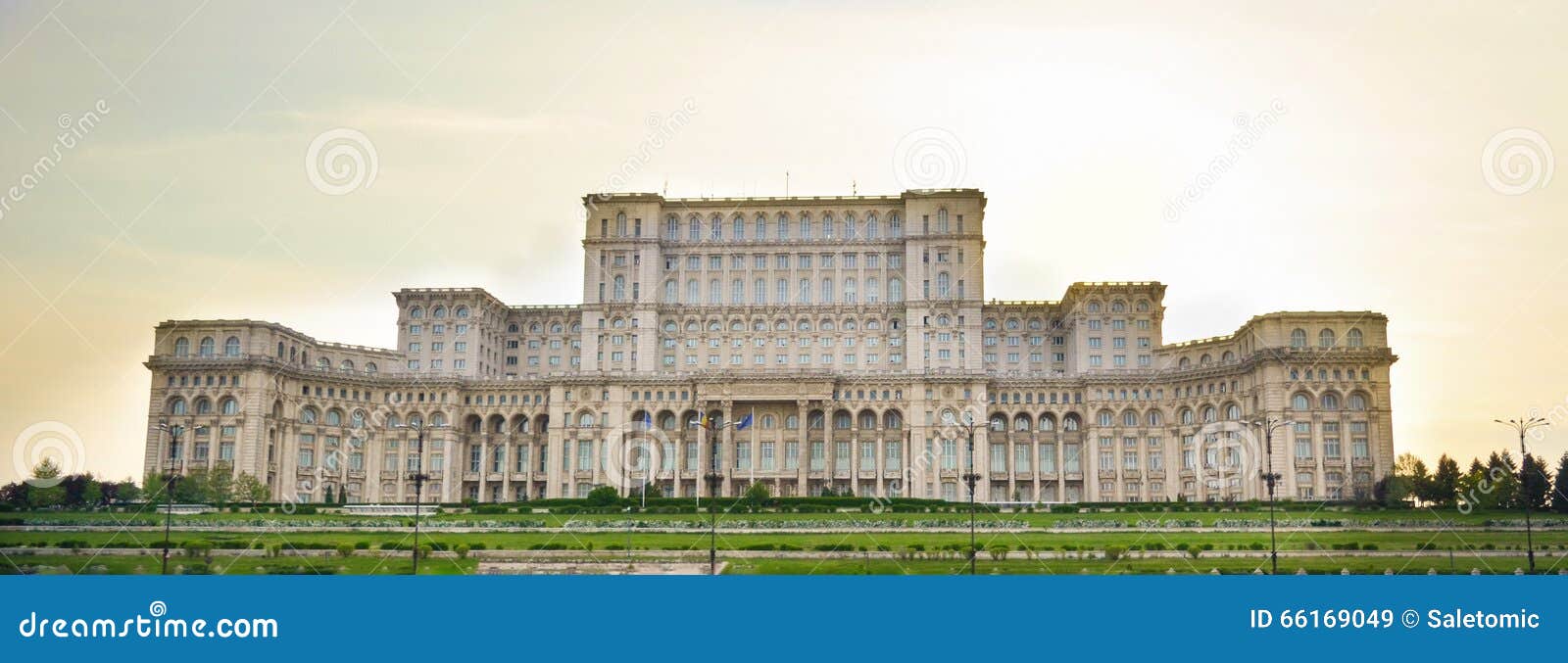Building of Romanian Parliament in Bucharest Romania Stock Image ...