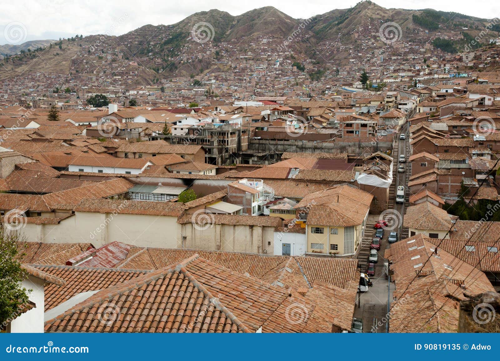 Building Roofs - Cusco - Peru Stock Image - Image of cuzco, aerial ...