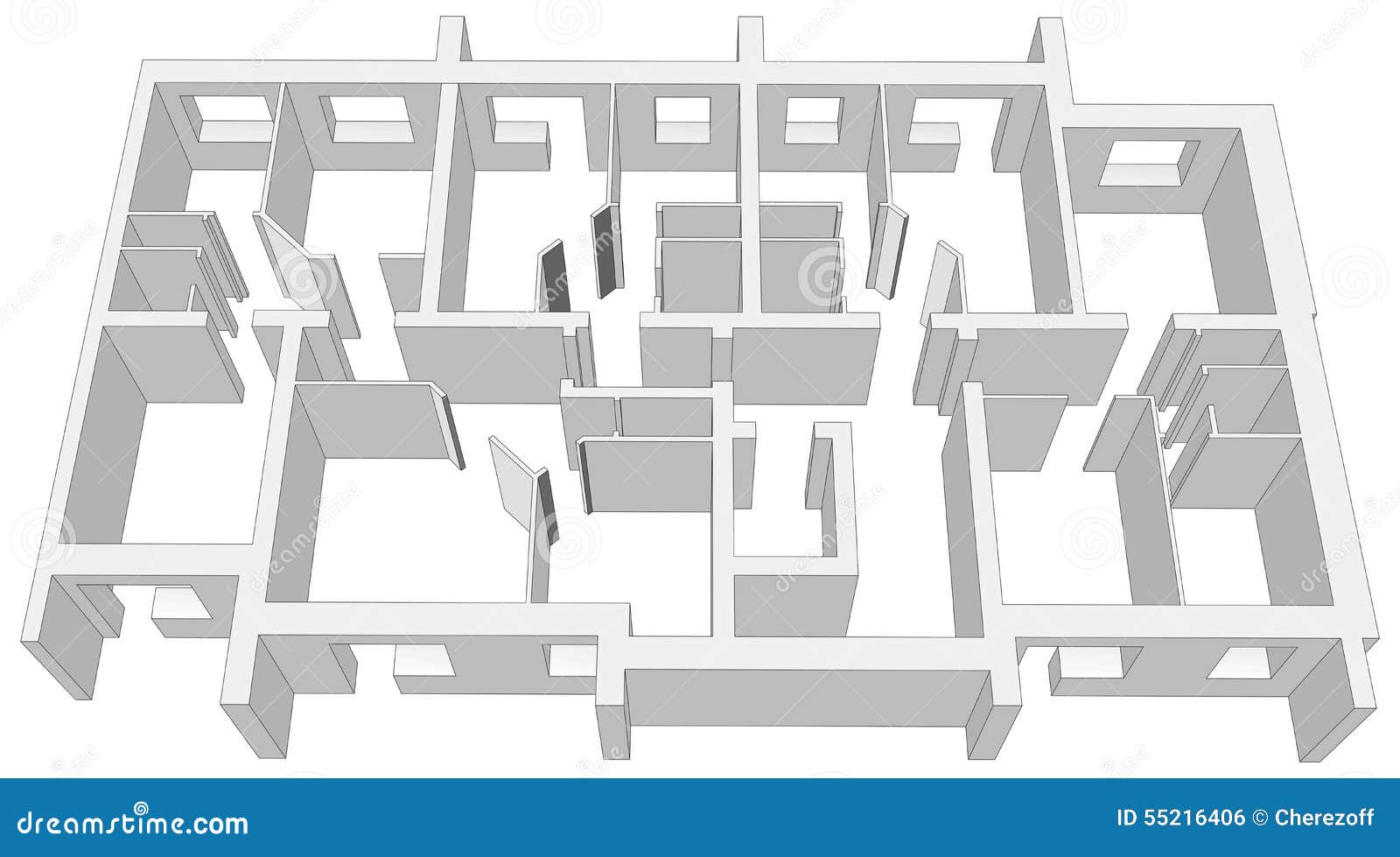 Building Room Plan on White Stock Vector - Illustration of building ...