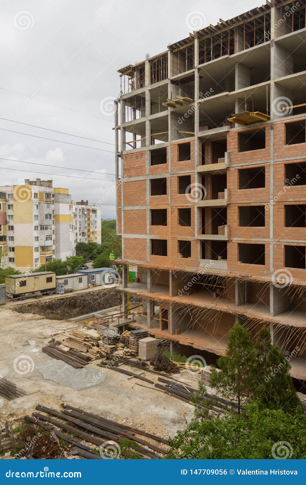 Building at a Rough Construction Stage Stock Photo - Image of deck ...