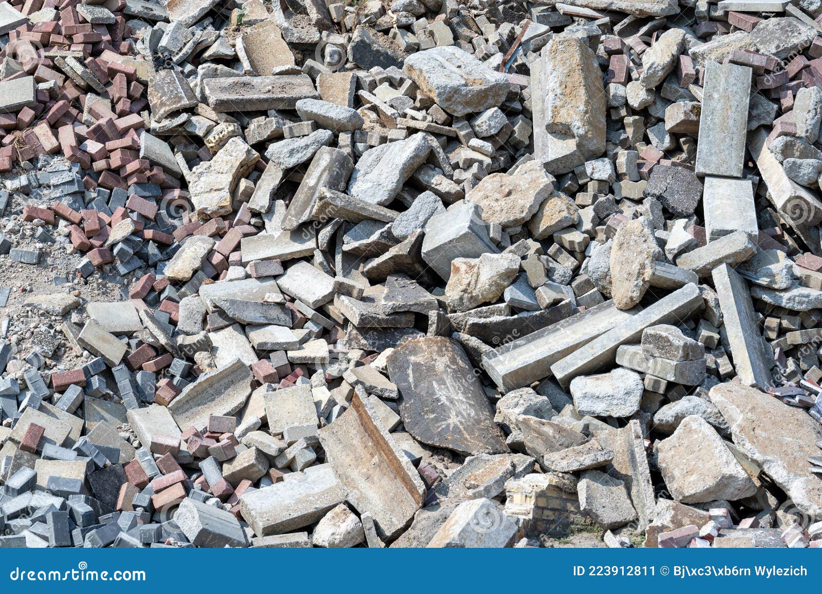 Building rubble stock image. Image of ecology, stack - 223912811