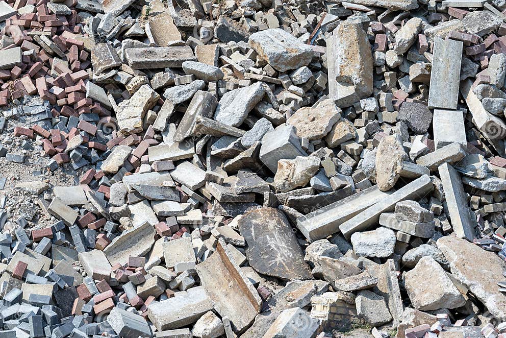 Building rubble stock image. Image of ecology, stack - 223912811