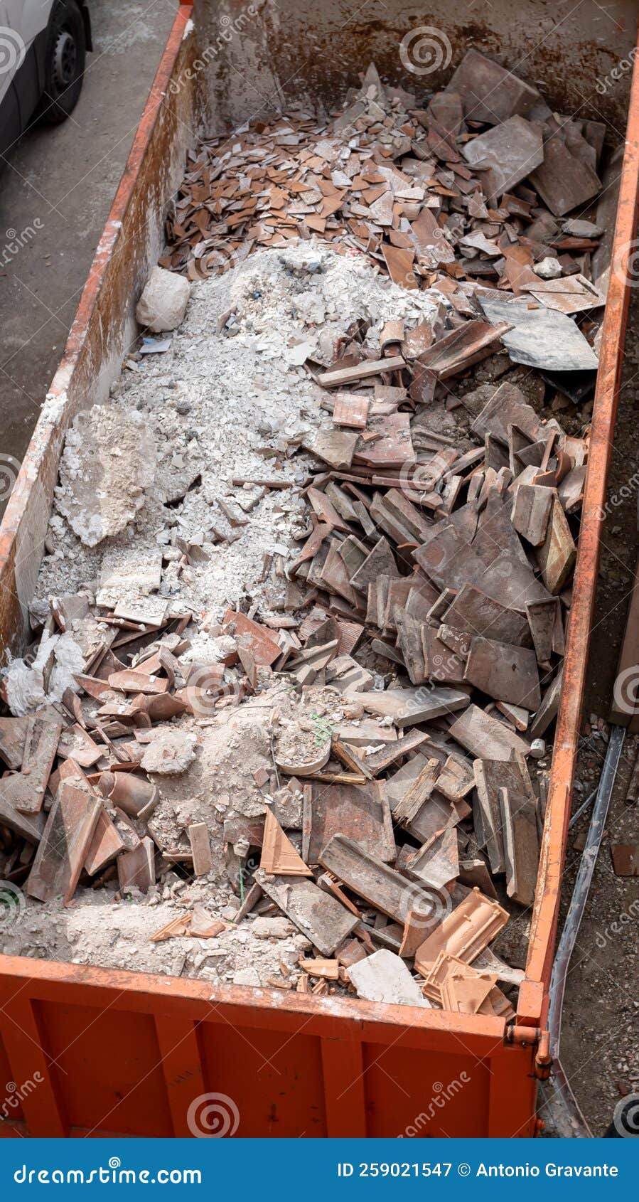 Building Rubble and Debris Ready To Be Disposed of and Recycled Stock ...