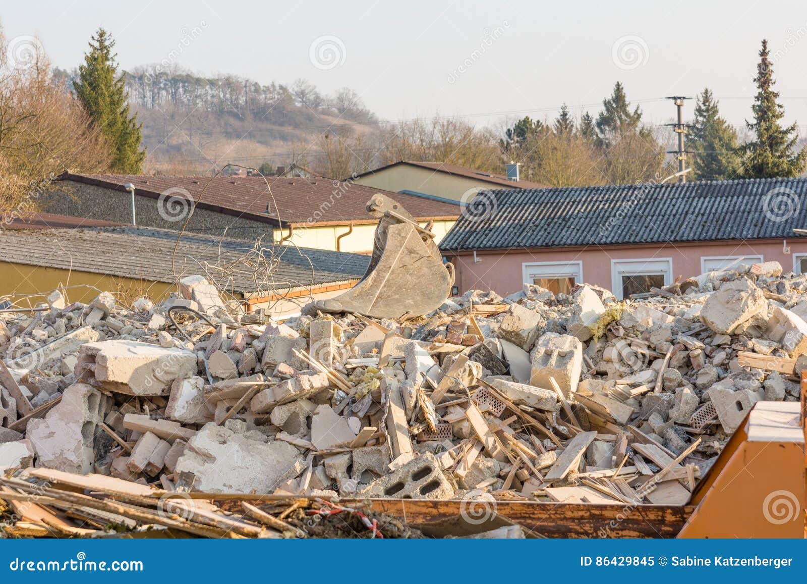 Building rubble stock image. Image of industrial, abandoned - 86429845