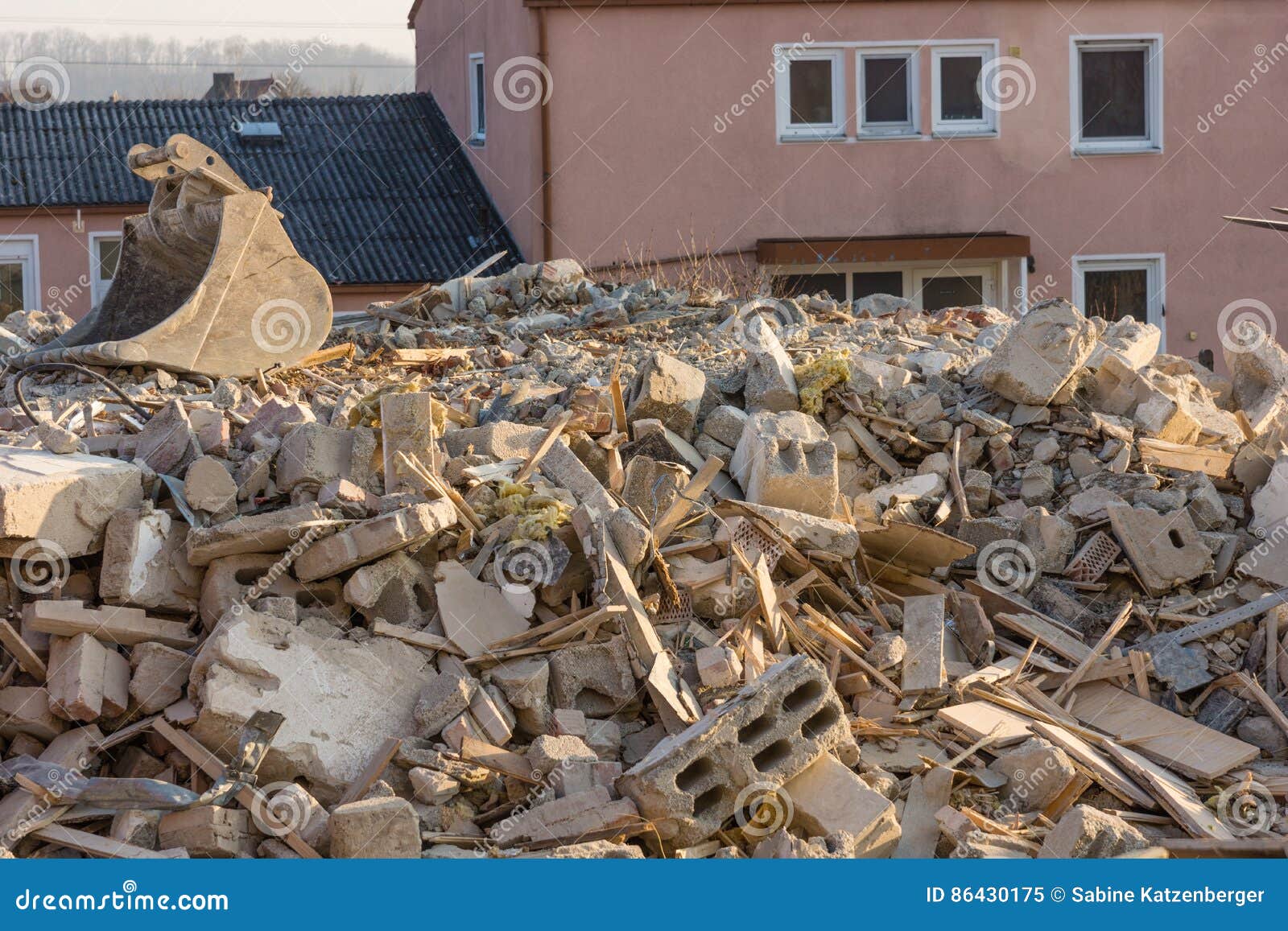 Building rubble stock image. Image of hydraulic, abandoned - 86430175