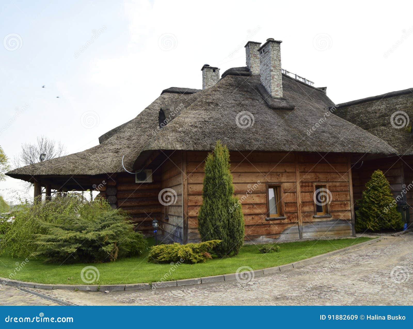 The Building in Rural Style Stock Image - Image of europe, roof: 91882609