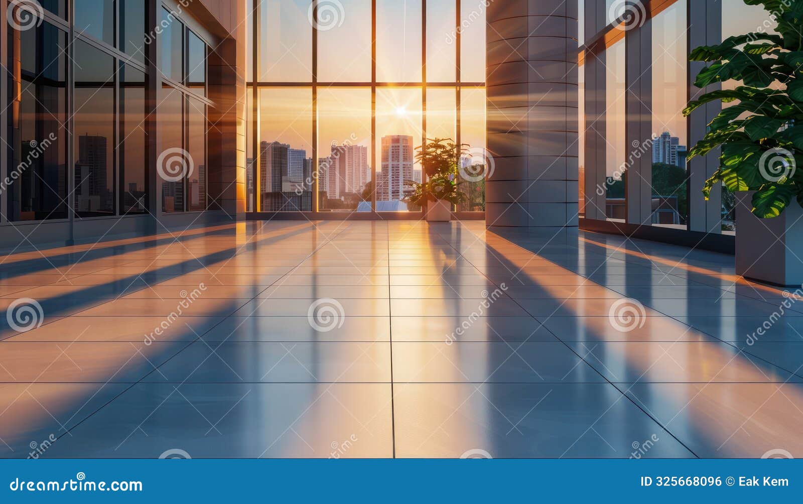 Stunning Architectural Design Building Shadows at Sunset, Creating a ...