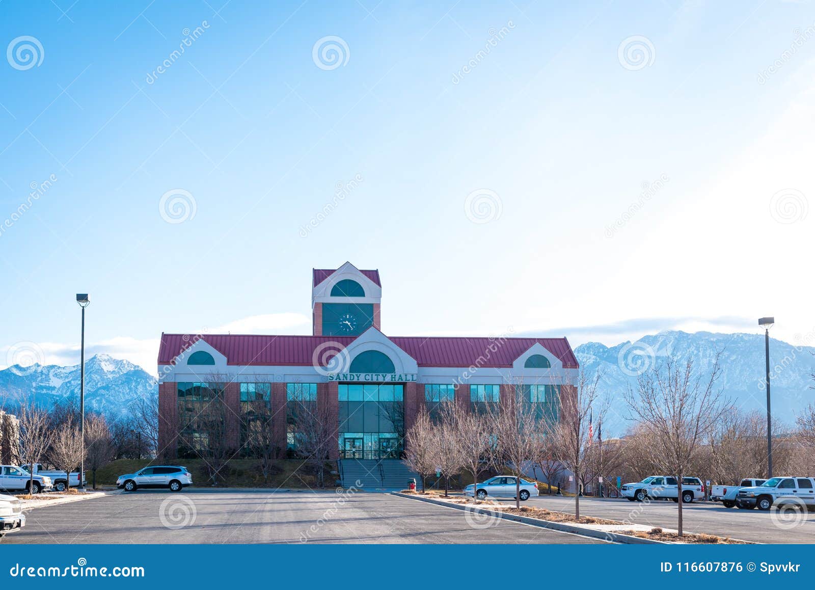 City Hall in Sandy Utah stock photo. Image of season - 116607876