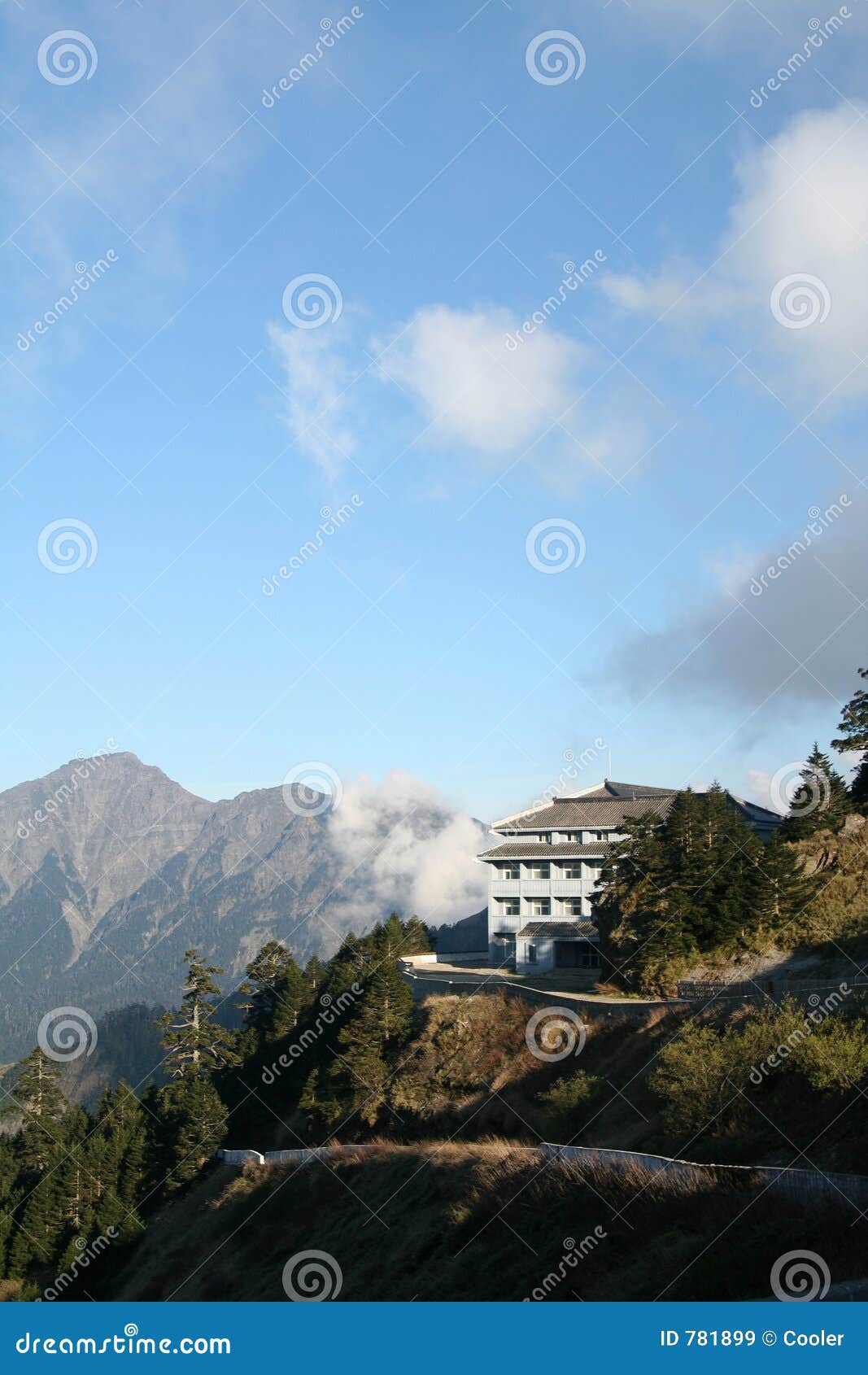 Building in Scenic Mountains Stock Image - Image of mountains ...