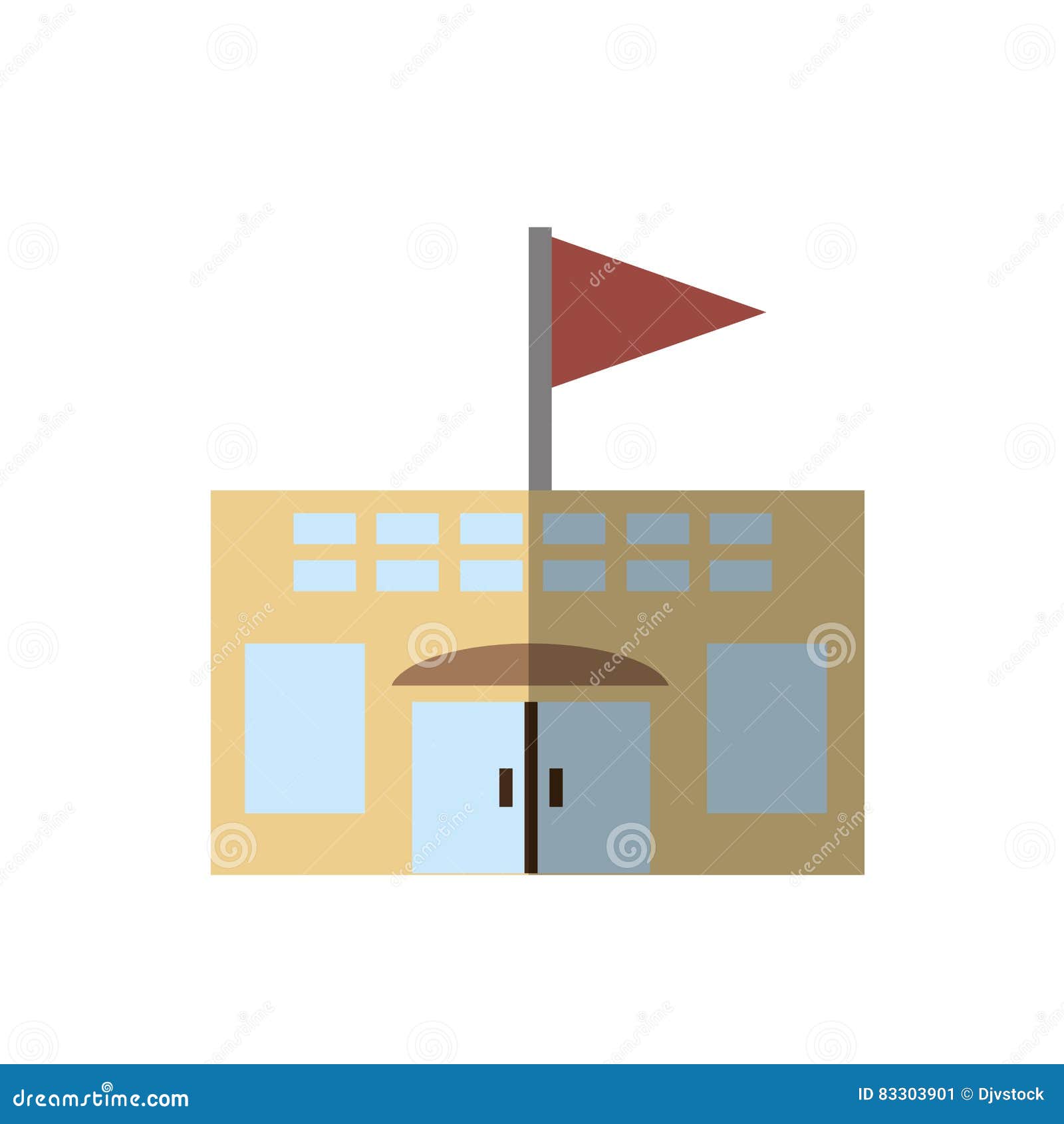 Building School Classroom Student Shadow Stock Vector - Illustration of ...