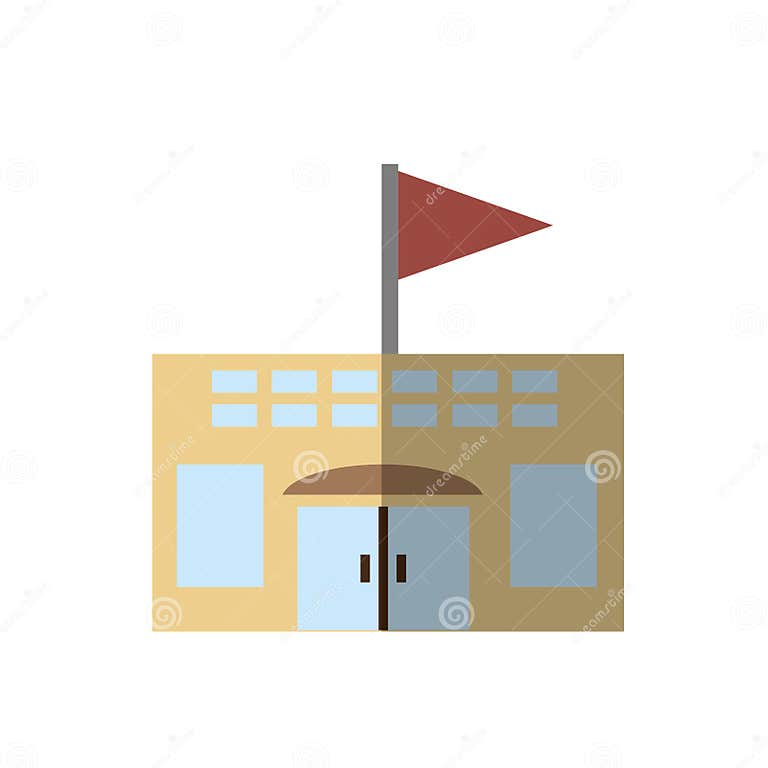 Building School Classroom Student Shadow Stock Vector - Illustration of ...