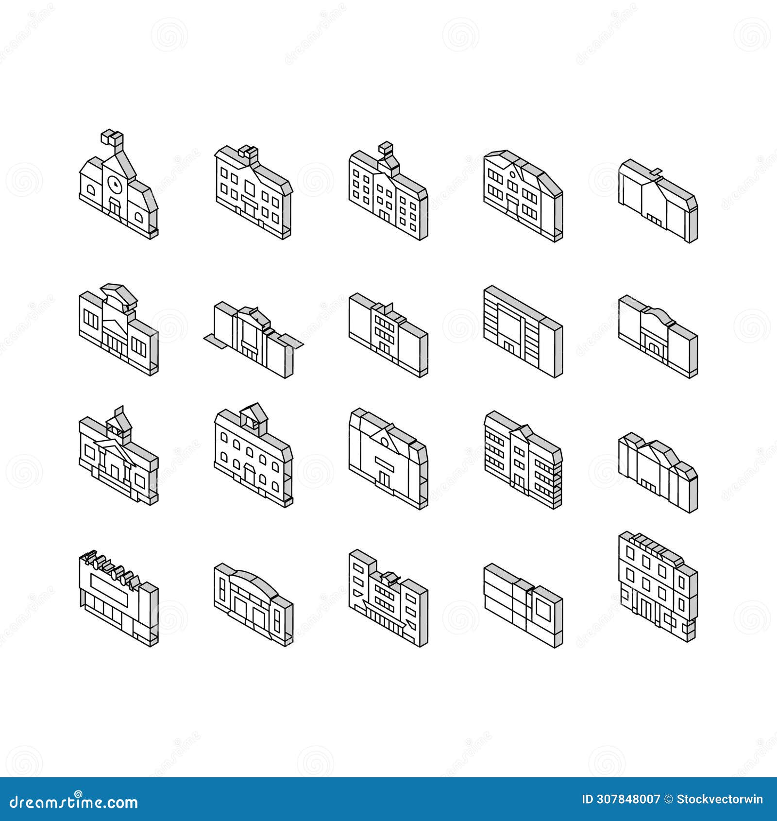 Building School Exterior Modern Isometric Icons Set Vector Stock Vector ... Building School Exterior Modern Isometric Icons Set Vector Stock Vector ...