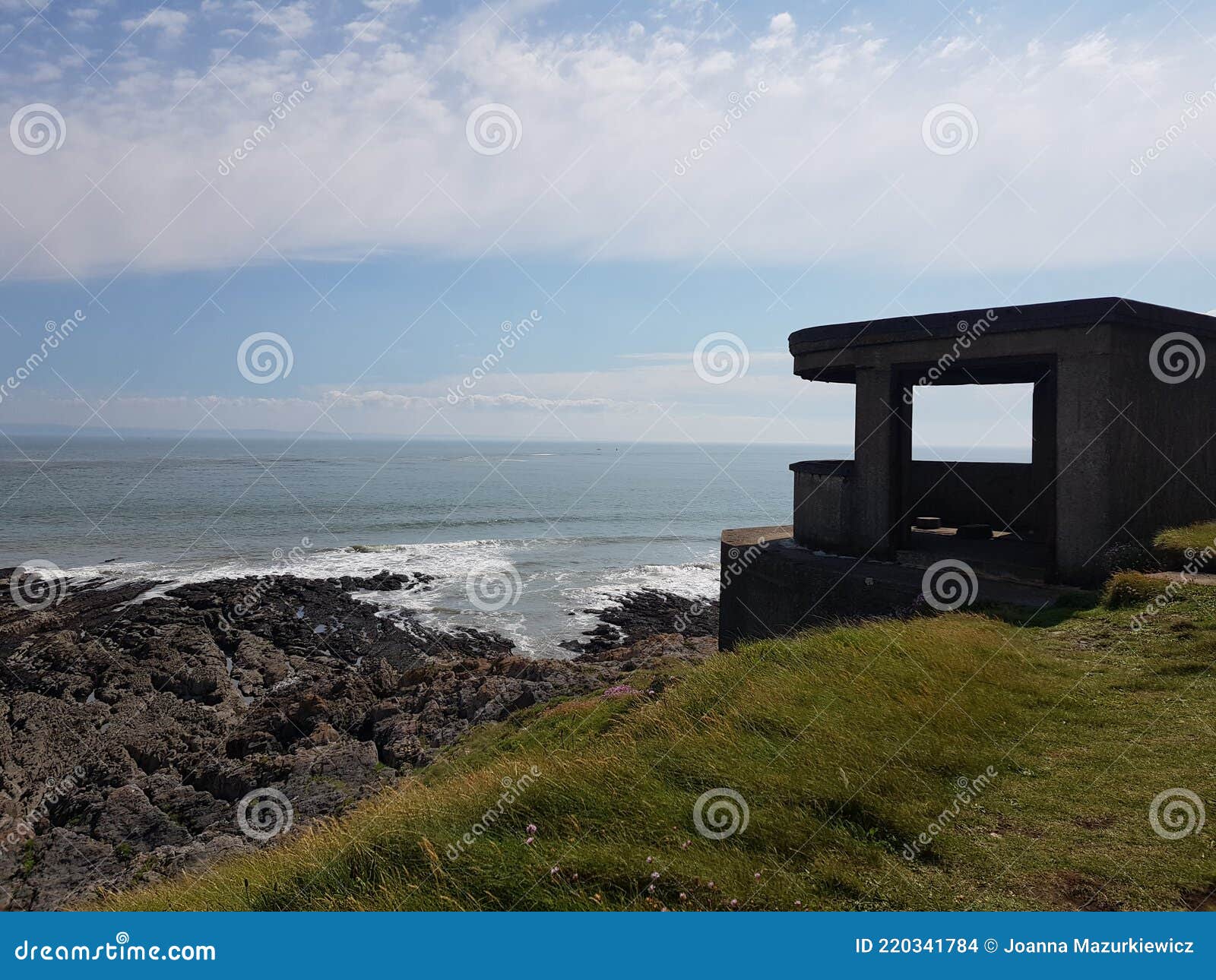 Building and sea view stock photo. Image of beach, ocean - 220341784