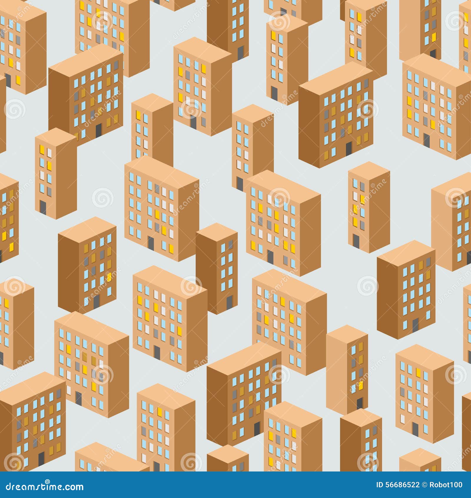 Building Seamless Pattern. Vector Background of the City Stock Vector ...