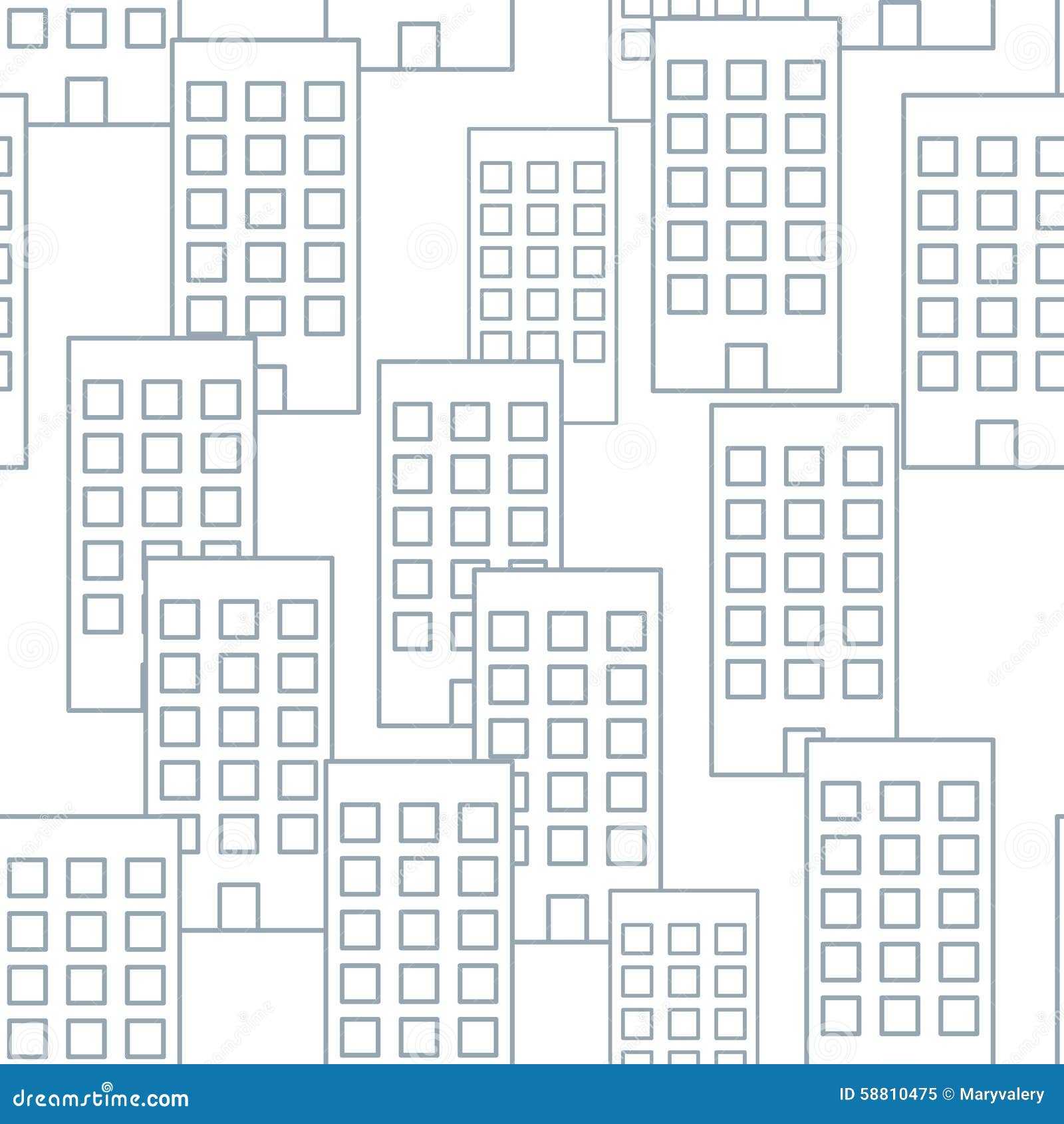 Building Seamless Pattern. Vector Seamless Background Housing Stock ...