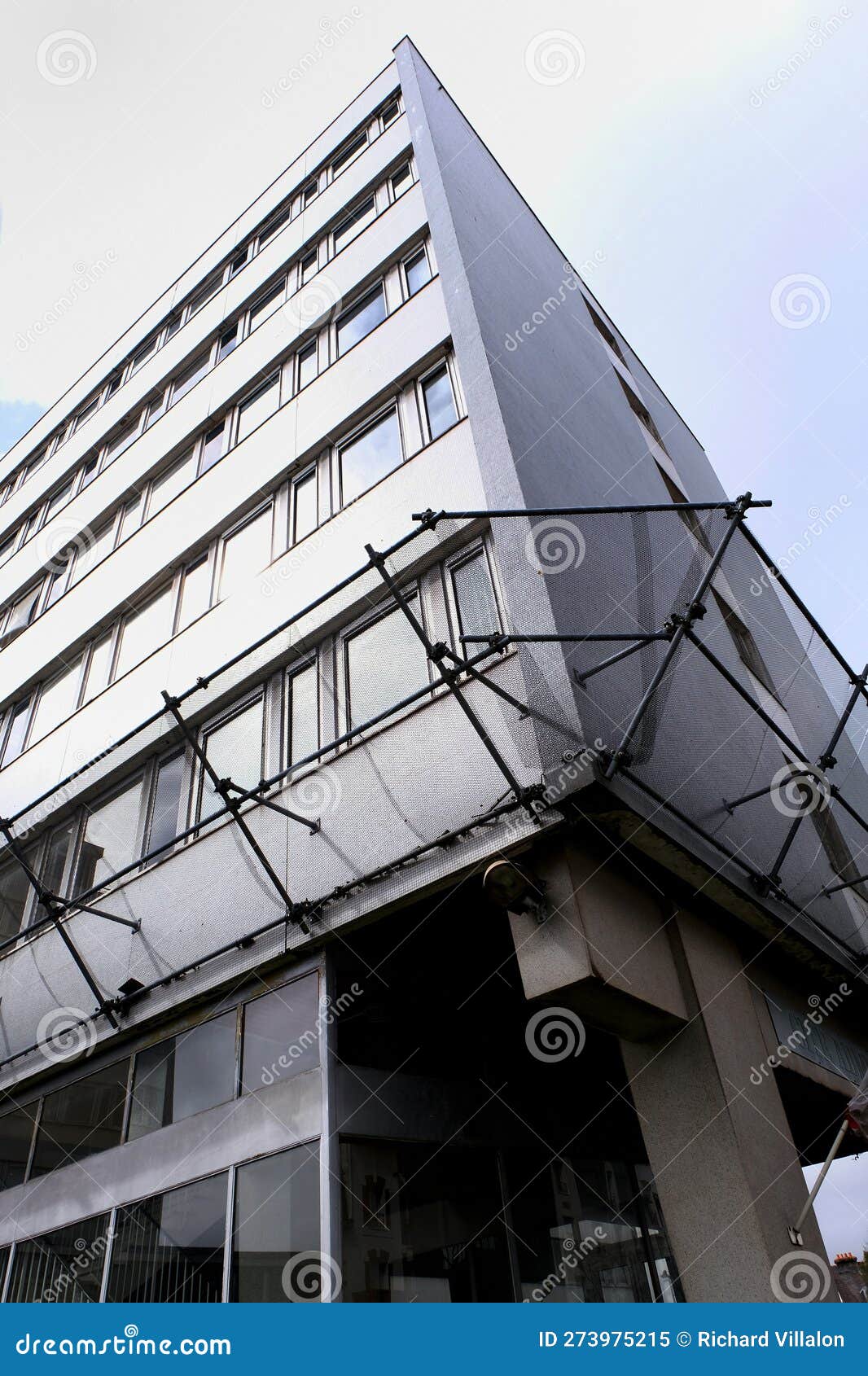 Building Secured with Steel Cladding Stock Image - Image of securing ...