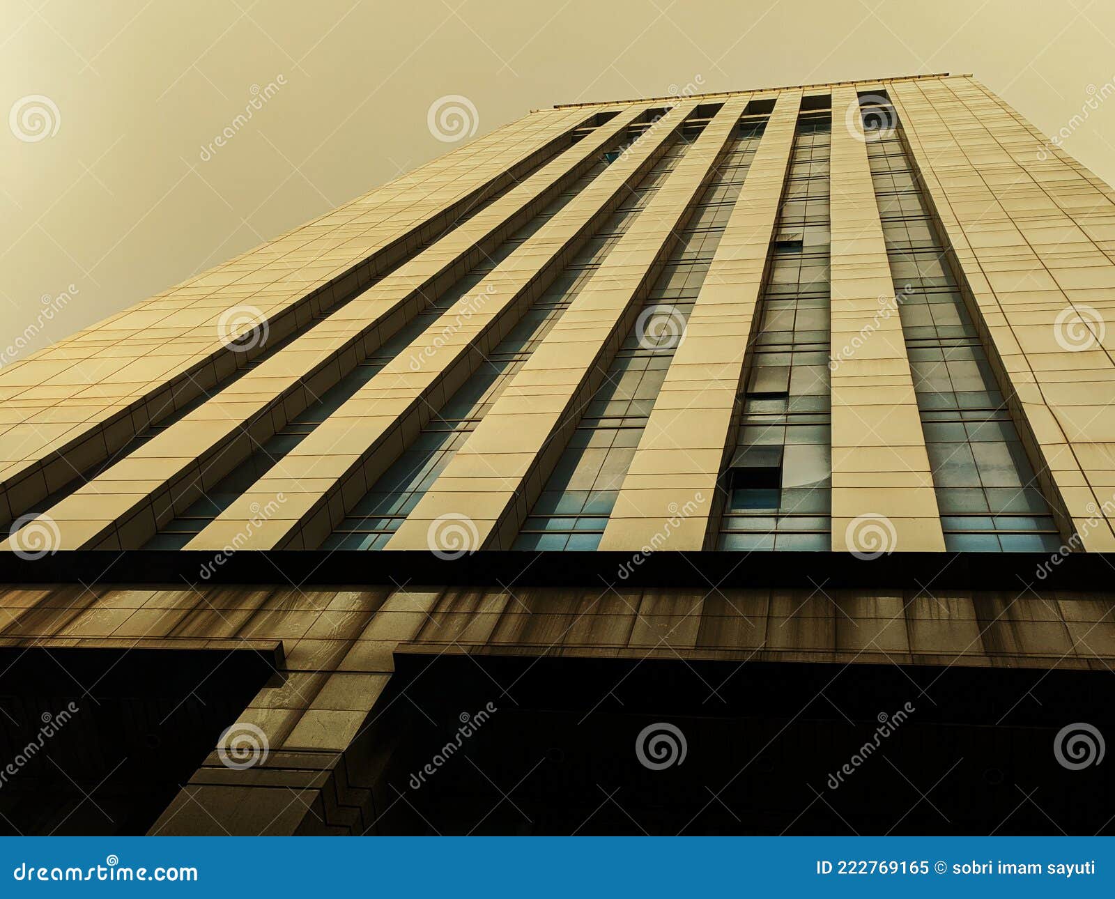 Building seen from below stock image. Image of architecture - 222769165