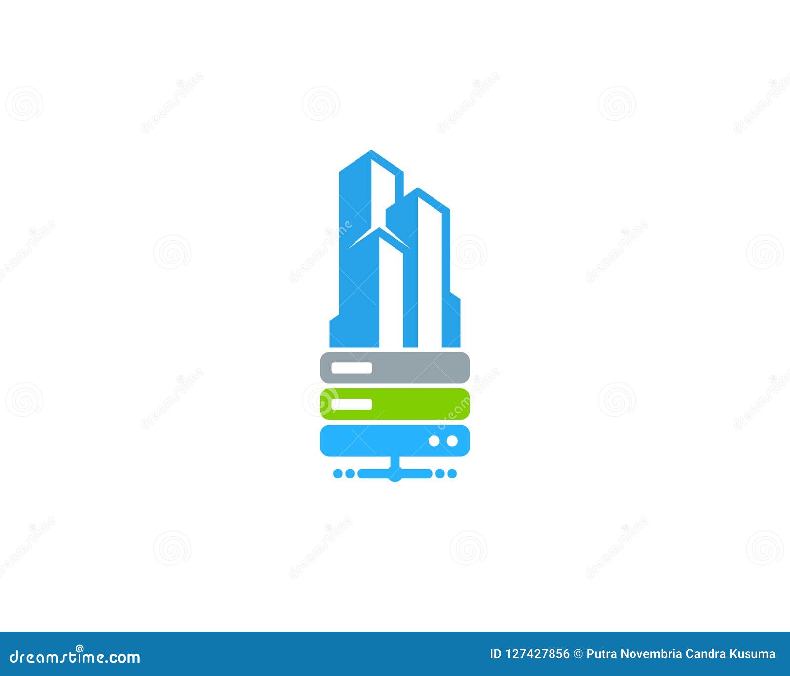 Building Server Logo Icon Design Stock Vector - Illustration of city ...