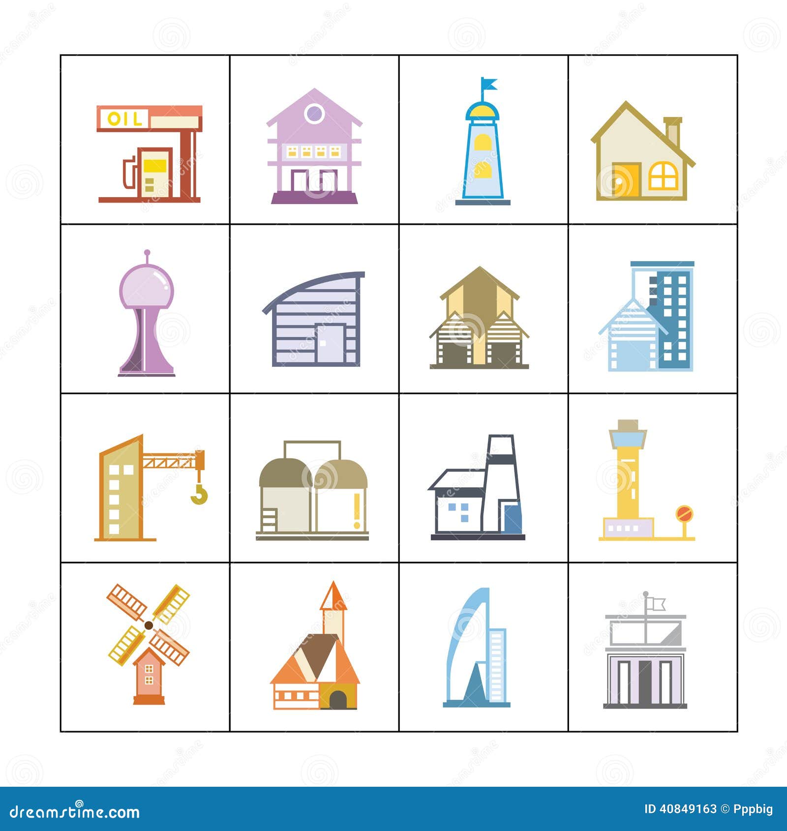 Building set stock illustration. Illustration of industry - 40849163