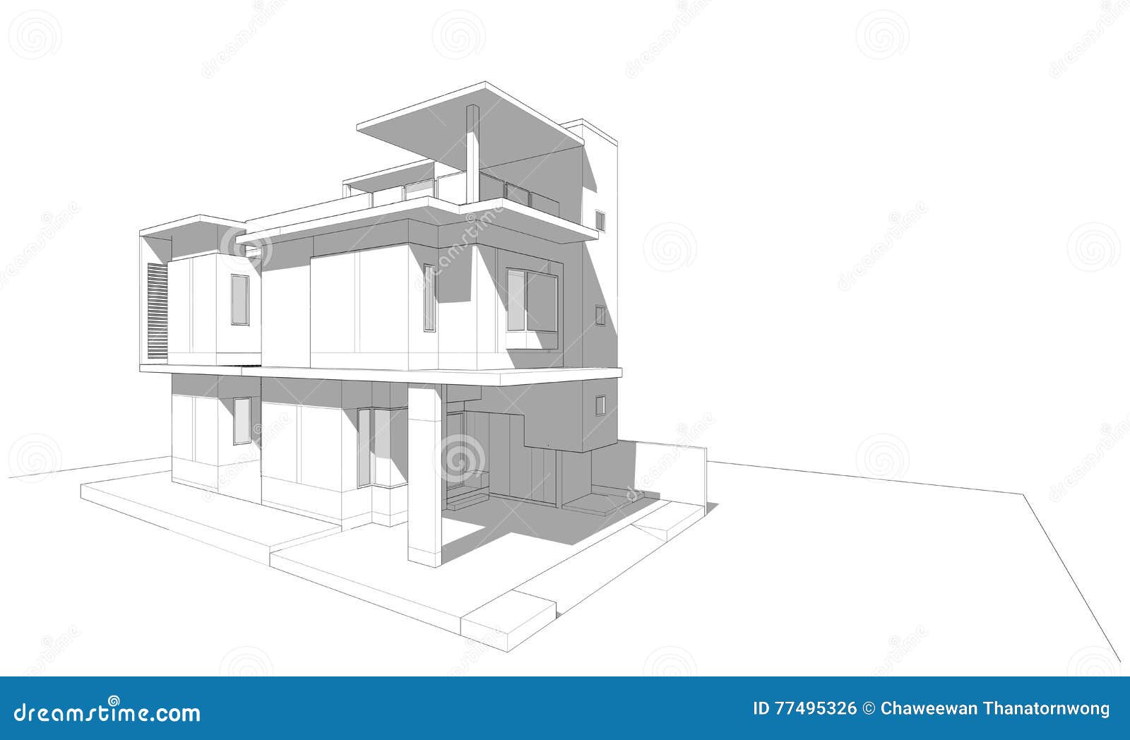 Building : shade shadow stock illustration. Illustration of concept ...