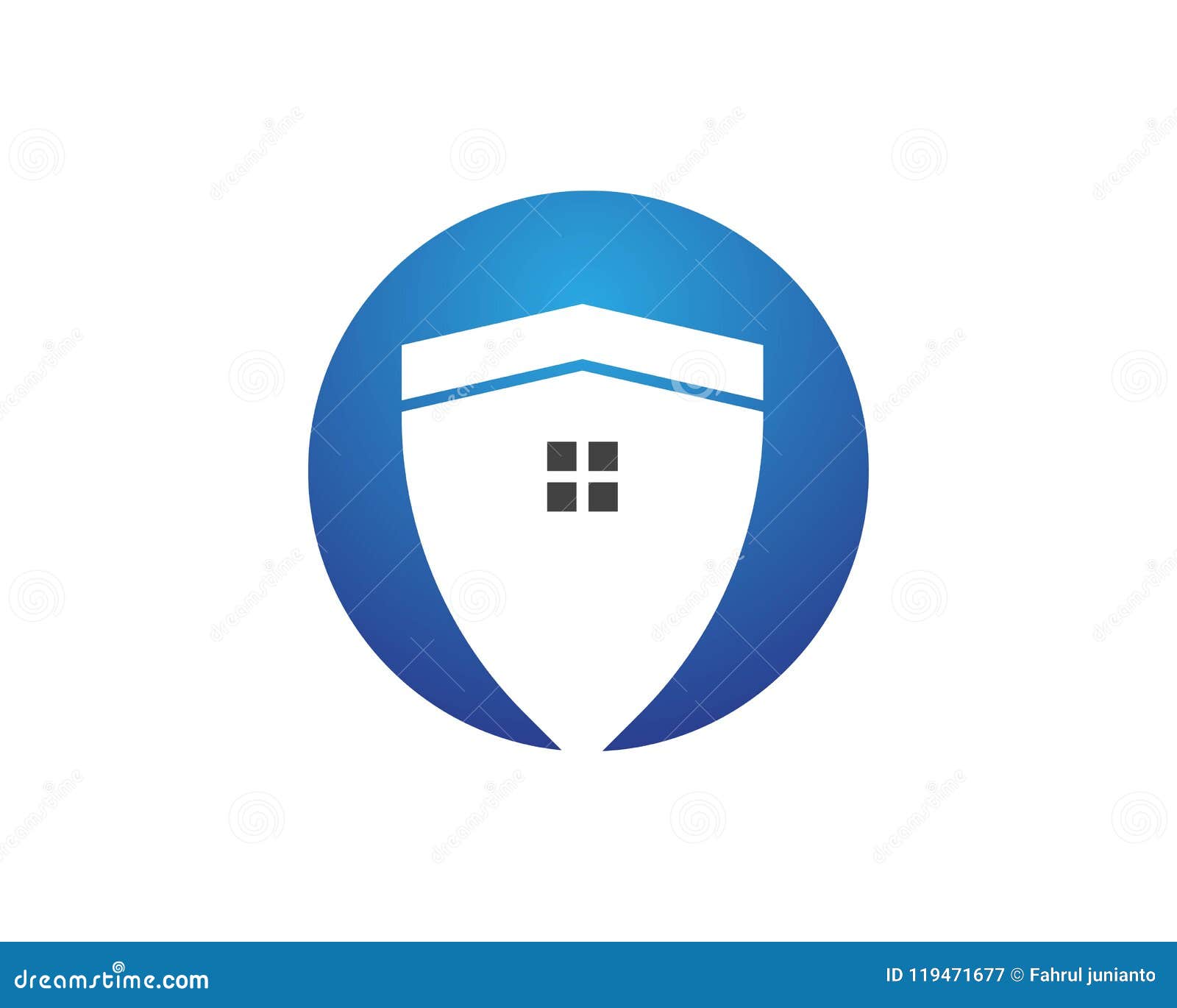 Building Shield Icon Logo Template Stock Vector - Illustration of ...