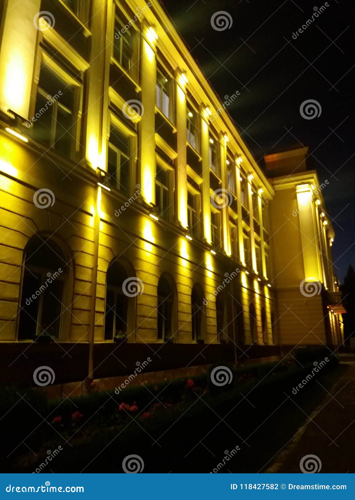 Lights stock photo. Image of black, building, night - 118427582
