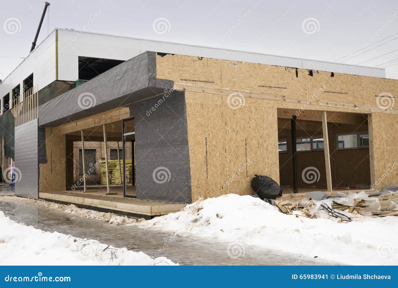 Building of Shop Under Construction Stock Image - Image of construction ...