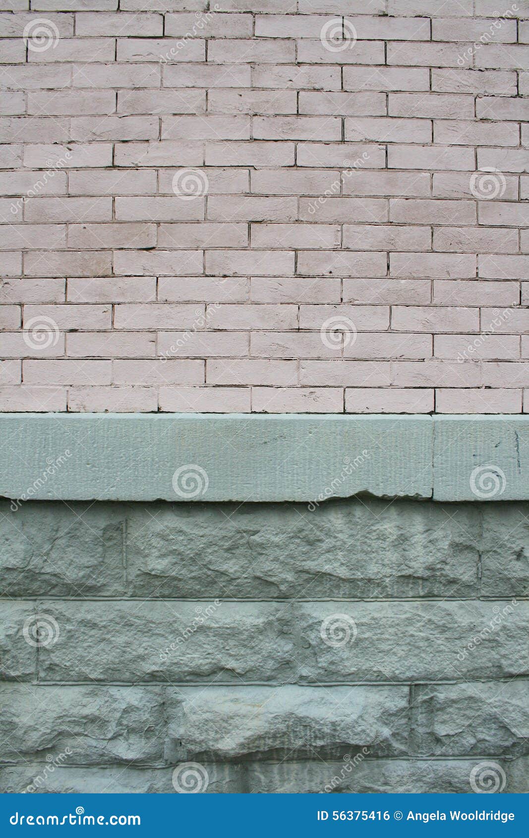 Building Side with Painted Brick and Stone Layers Stock Photo - Image ...