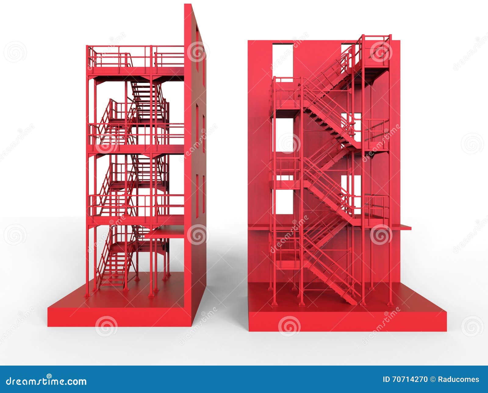 Building side stairs stock illustration. Illustration of metallic ...