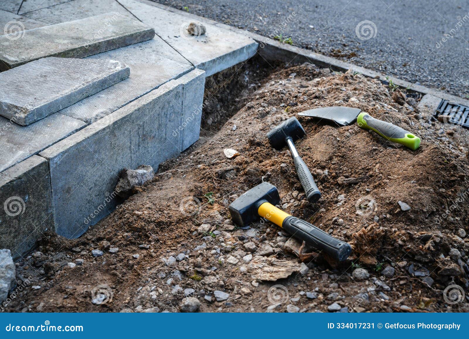 Building Side of Walkway Pavement Stock Image - Image of ground, paving ...