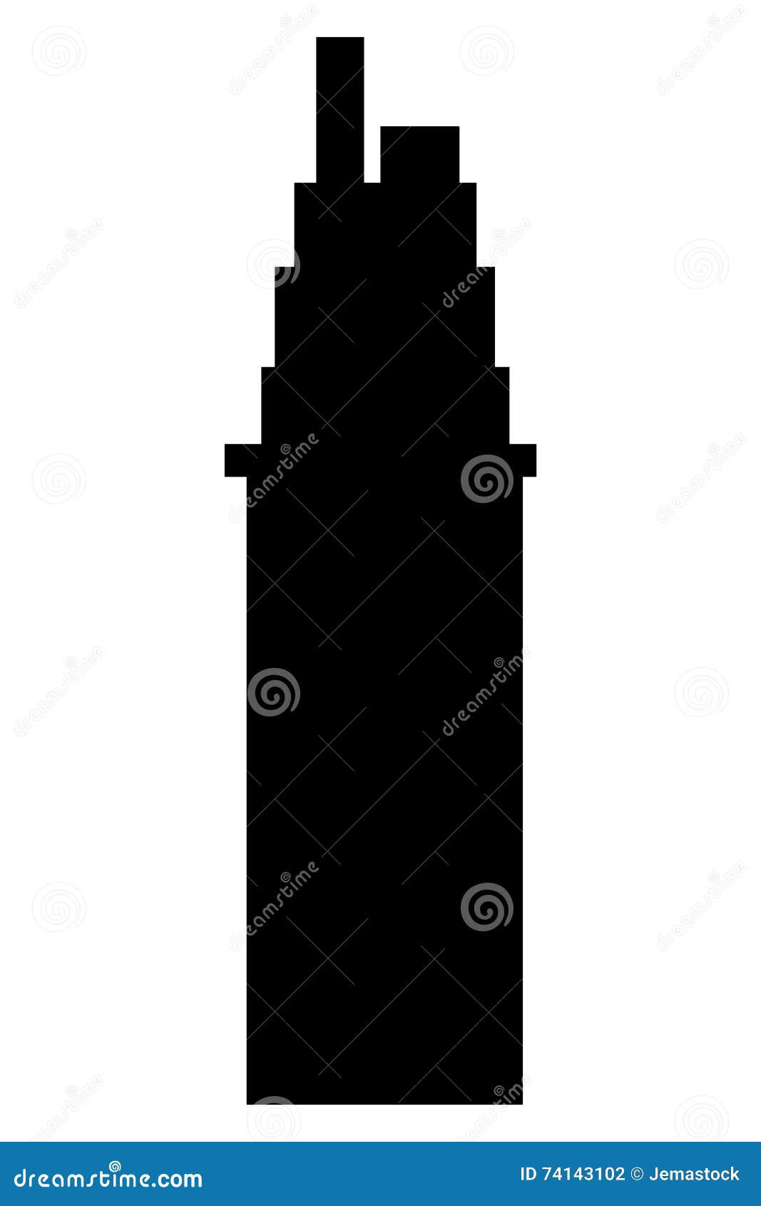 Building Silhouette Construction Icon Stock Illustration - Illustration ...