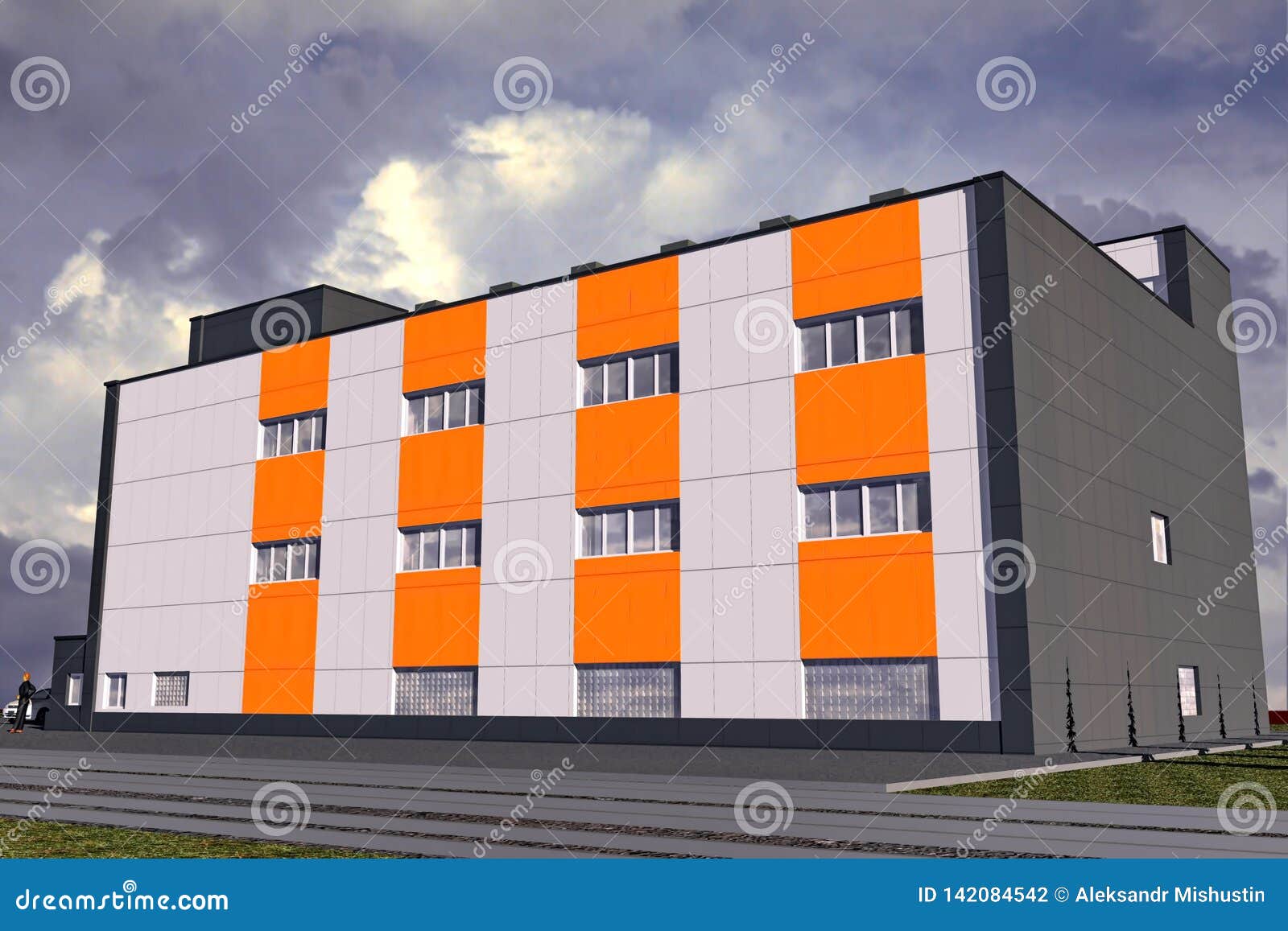 Building Simple Geometry stock illustration. Illustration of ...