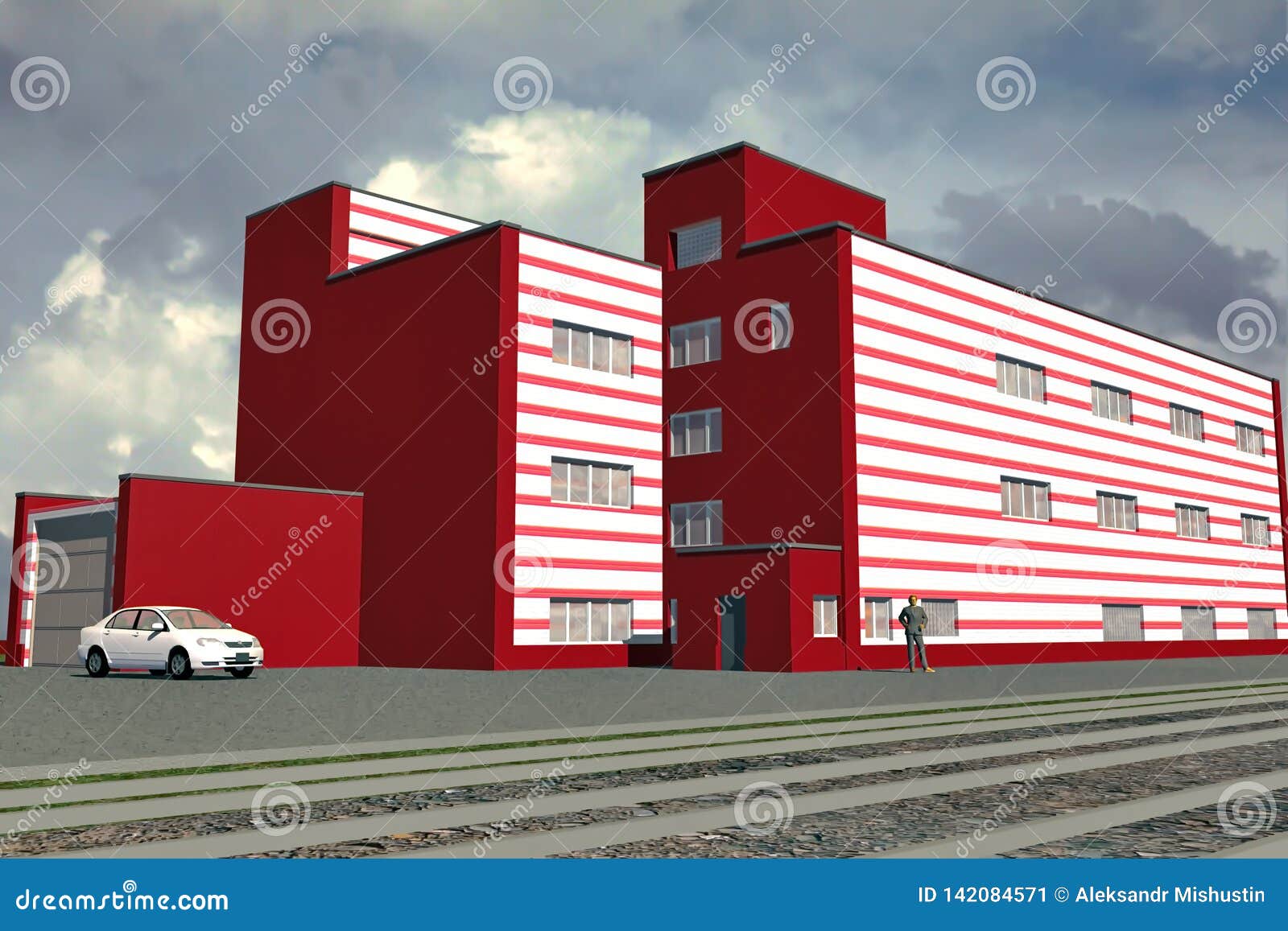 Building Simple Geometry stock illustration. Illustration of style ...