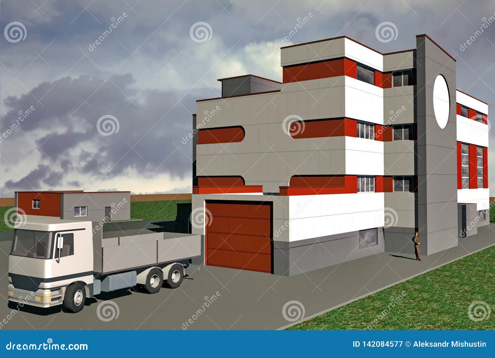 Building Simple Geometry stock illustration. Illustration of modern ...