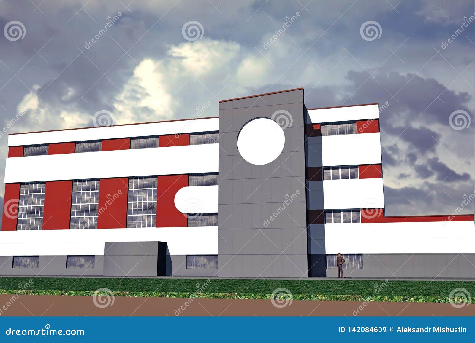 Building Simple Geometry stock illustration. Illustration of ...
