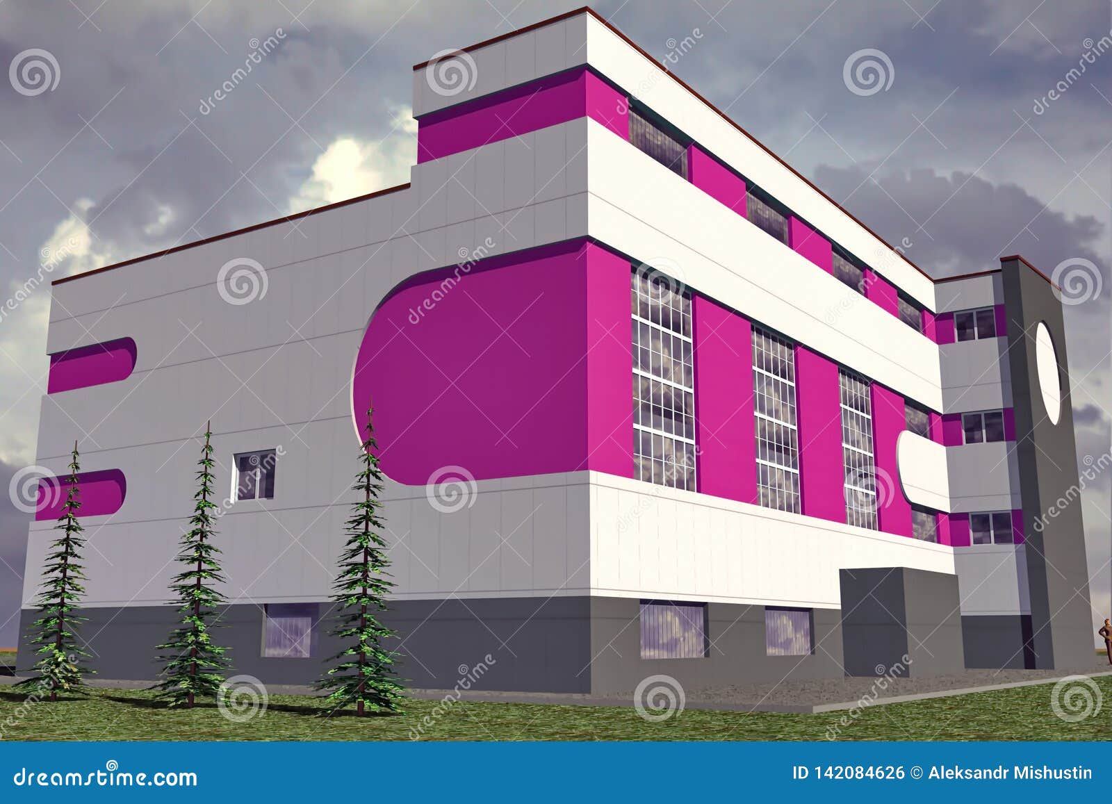 Building Simple Geometry stock illustration. Illustration of house ...